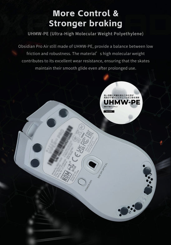 X-Raypad Obsidian PRO Air Mouse Skates – Universal Dots - Ausmodshop