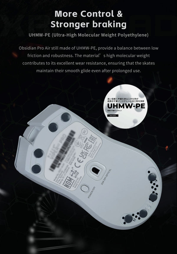 X-Raypad Obsidian PRO Air Mouse Skates – Universal Dots - Ausmodshop