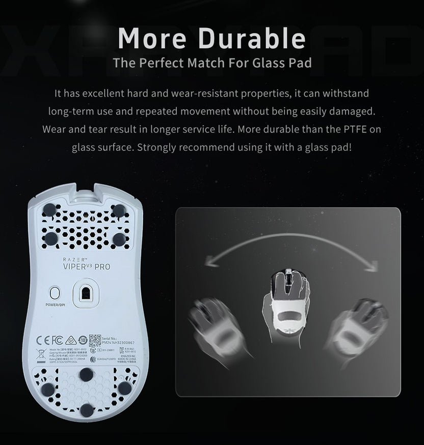 X-Raypad Obsidian PRO Air Mouse Skates – Universal Dots - Ausmodshop