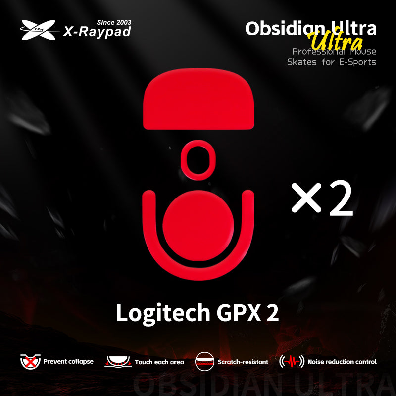 X-Raypad Obsidian Ultra Mouse Skates for Logitech G Pro X Superlight 2 ...