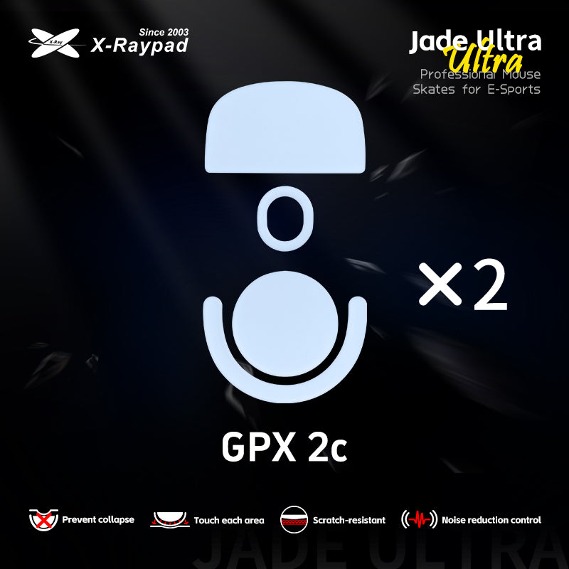 X-Raypad Jade Ultra Mouse Skates for Logitech G Pro X Superlight 2c (G ...