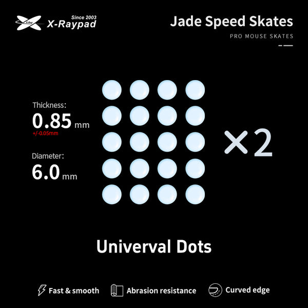 X-Raypad Jade Mouse Skates – Universal DIY D6.0mm PTFE Dots - Ausmodshop