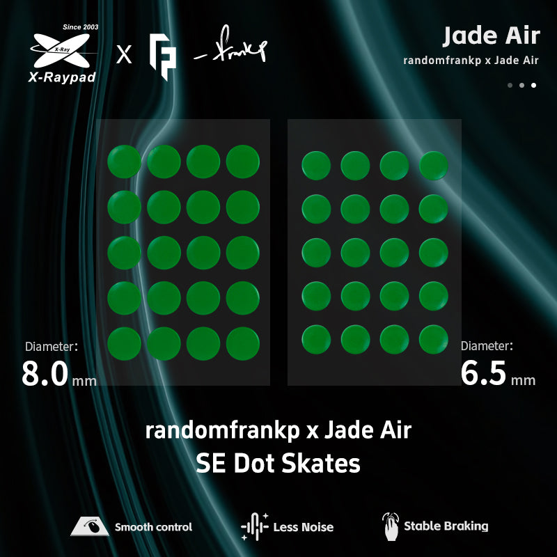 X-Raypad Jade Air Green Mouse Skates Universal Dots - RandomfrankP Edi ...